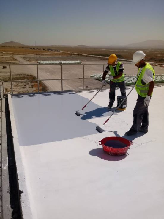 Concrete roof waterproofing with HYPERDESMO system, NORM cement factory, Azerbaijan. – ALCHIMICA ...